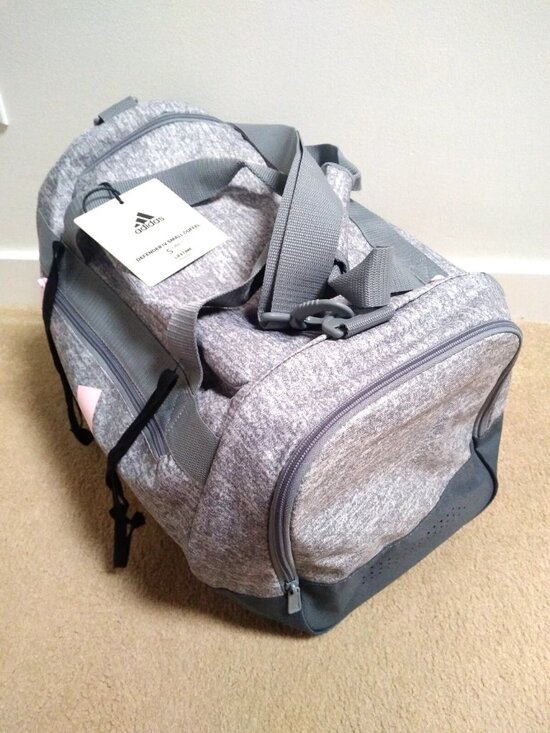 adidas | Bags | Adidas Defender Iv Small Duffel Gym Bag Gray Rosepink ...
